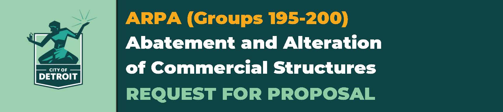 ARPA (Groups 195-200) Abatement and Alteration of Commercial Structures ...