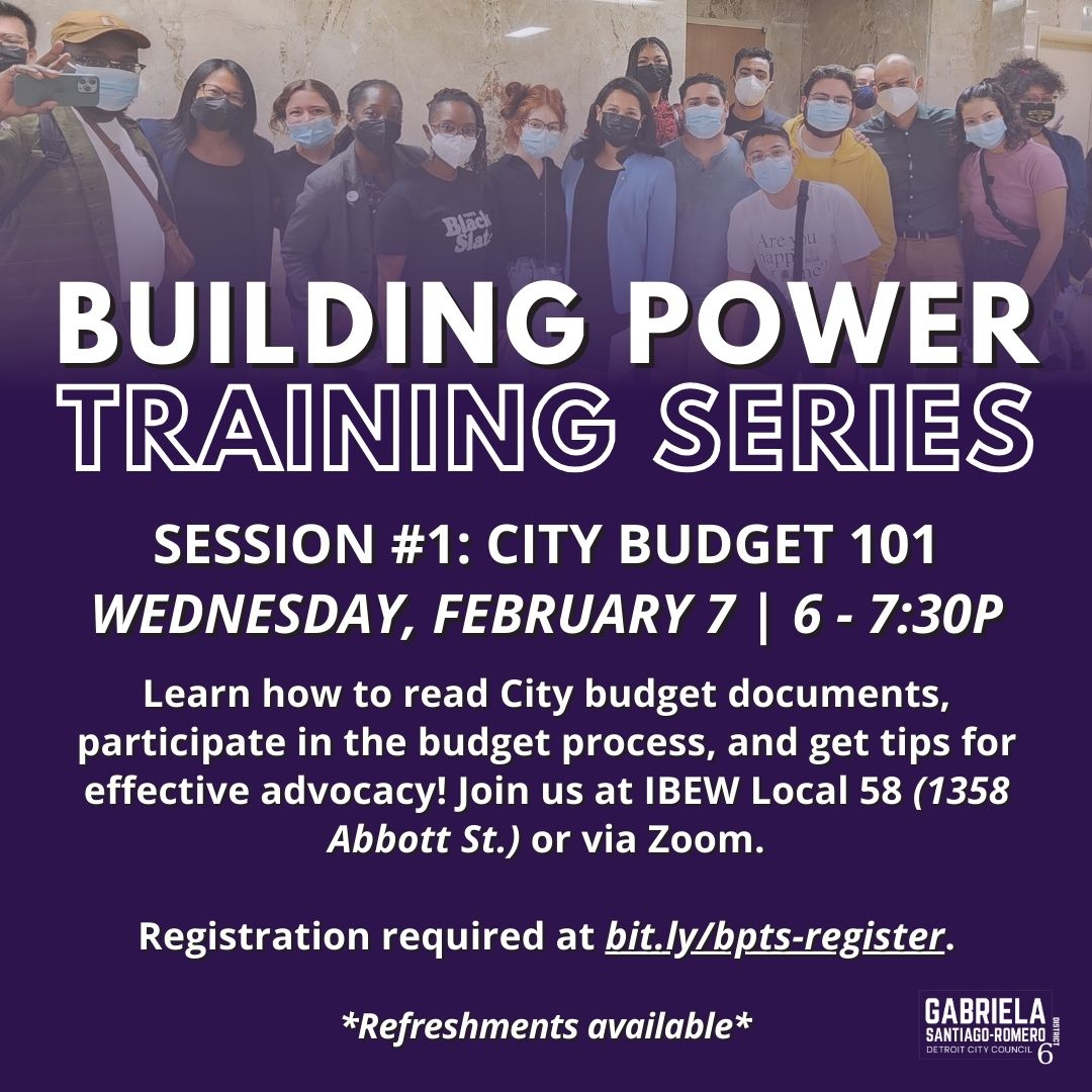 #TeamGSR's Building Power Training Series: City Budget 101 | City of ...
