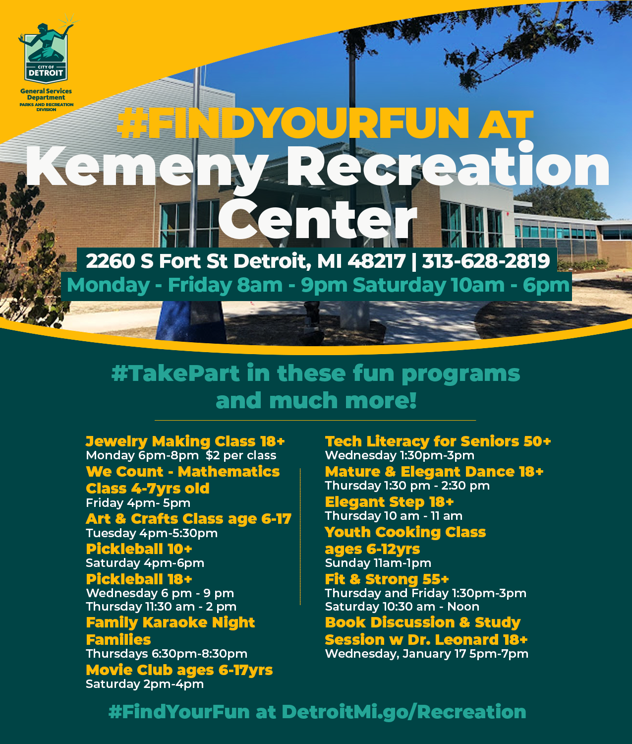 Kemeny Recreation Center | City of Detroit