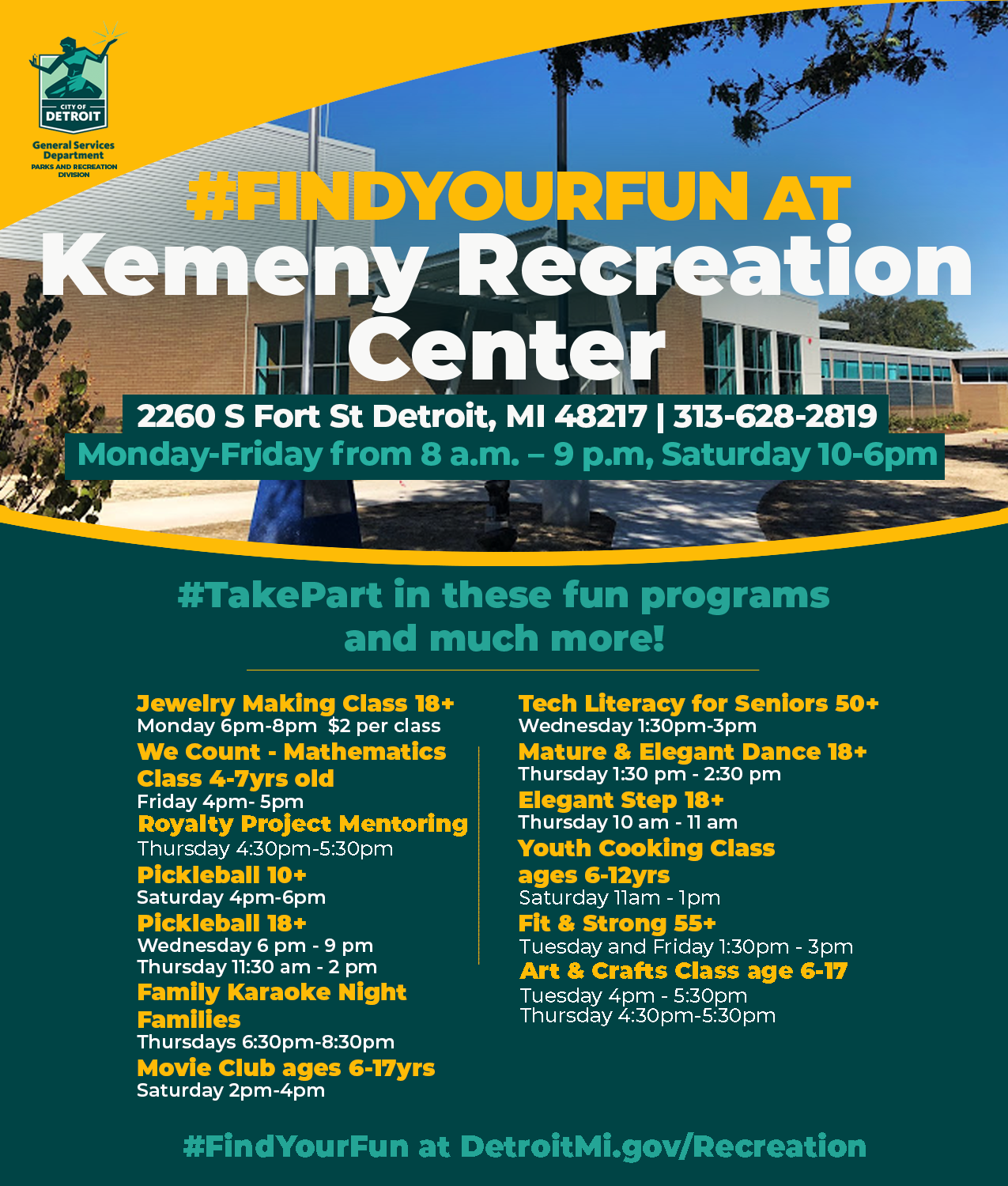Kemeny Recreation Center | City of Detroit