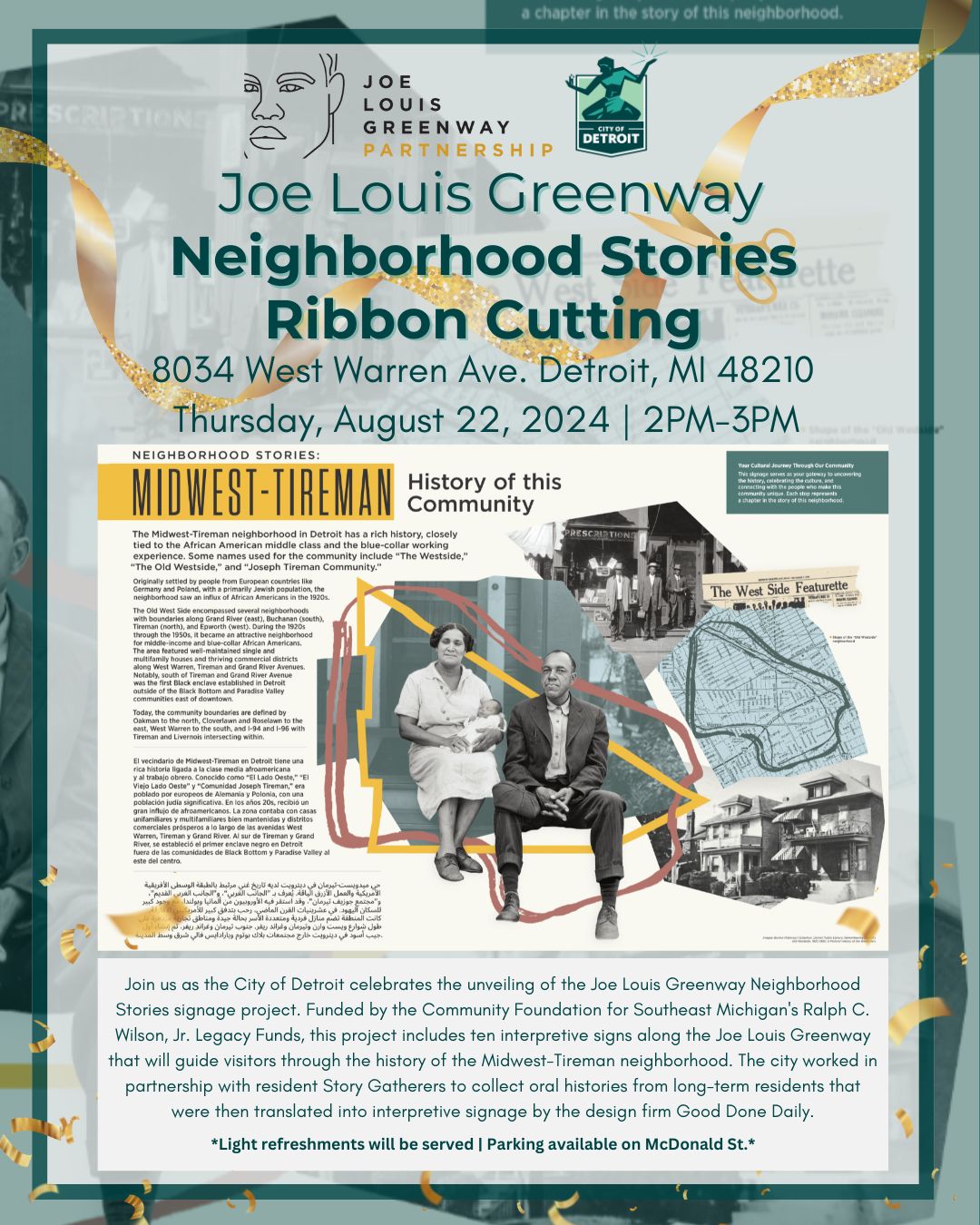 Joe Louis Greenway Neighborhood Stories Ribbon Cutting | City of Detroit