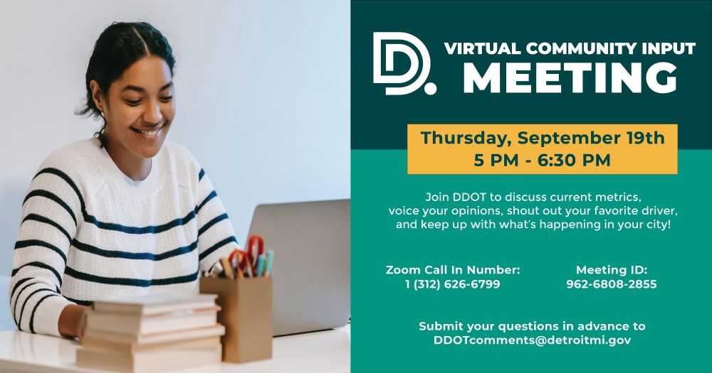DDOT Virtual Community Input Meeting 9-19-24 | City of Detroit